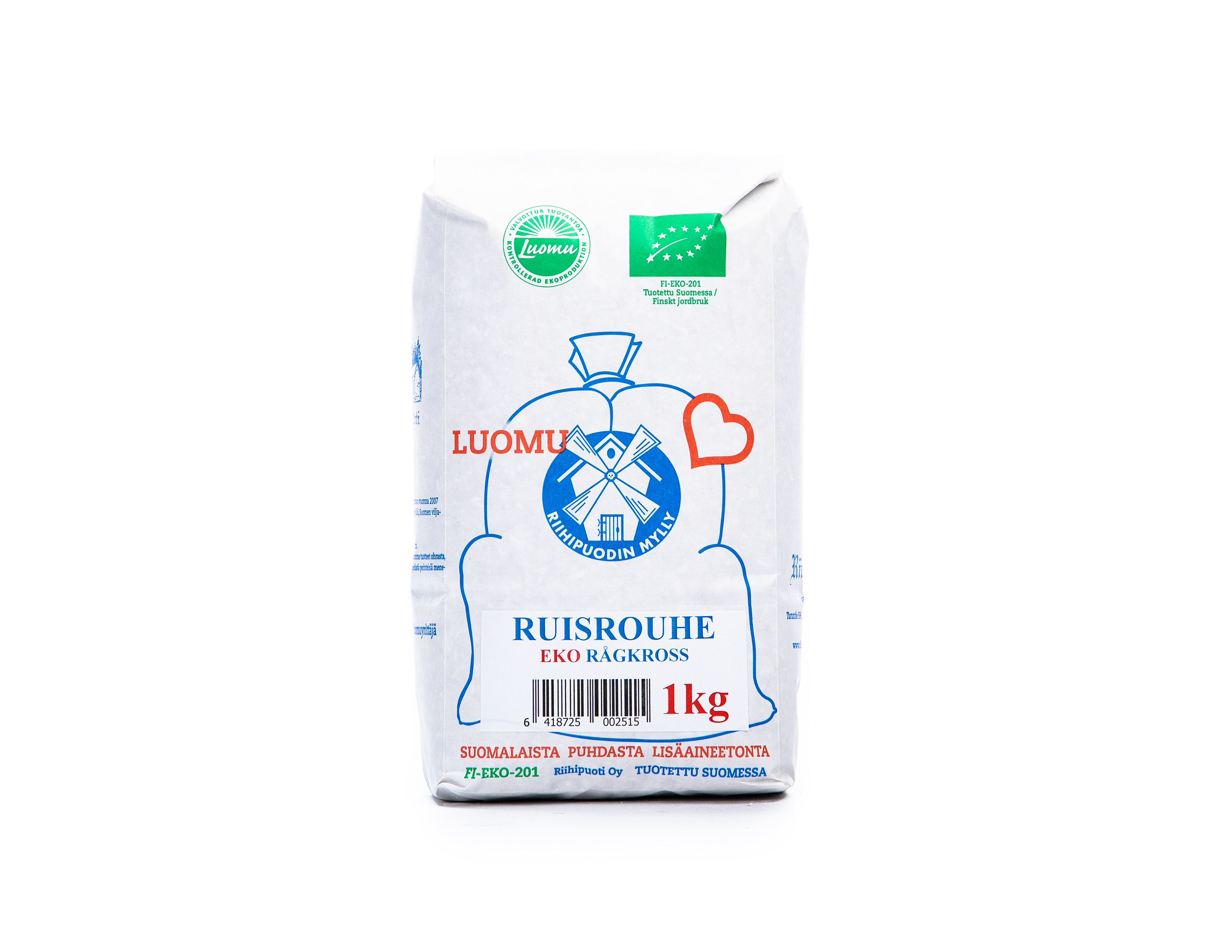 Luomu ruisrouhe 1 kg - Riihipuoti